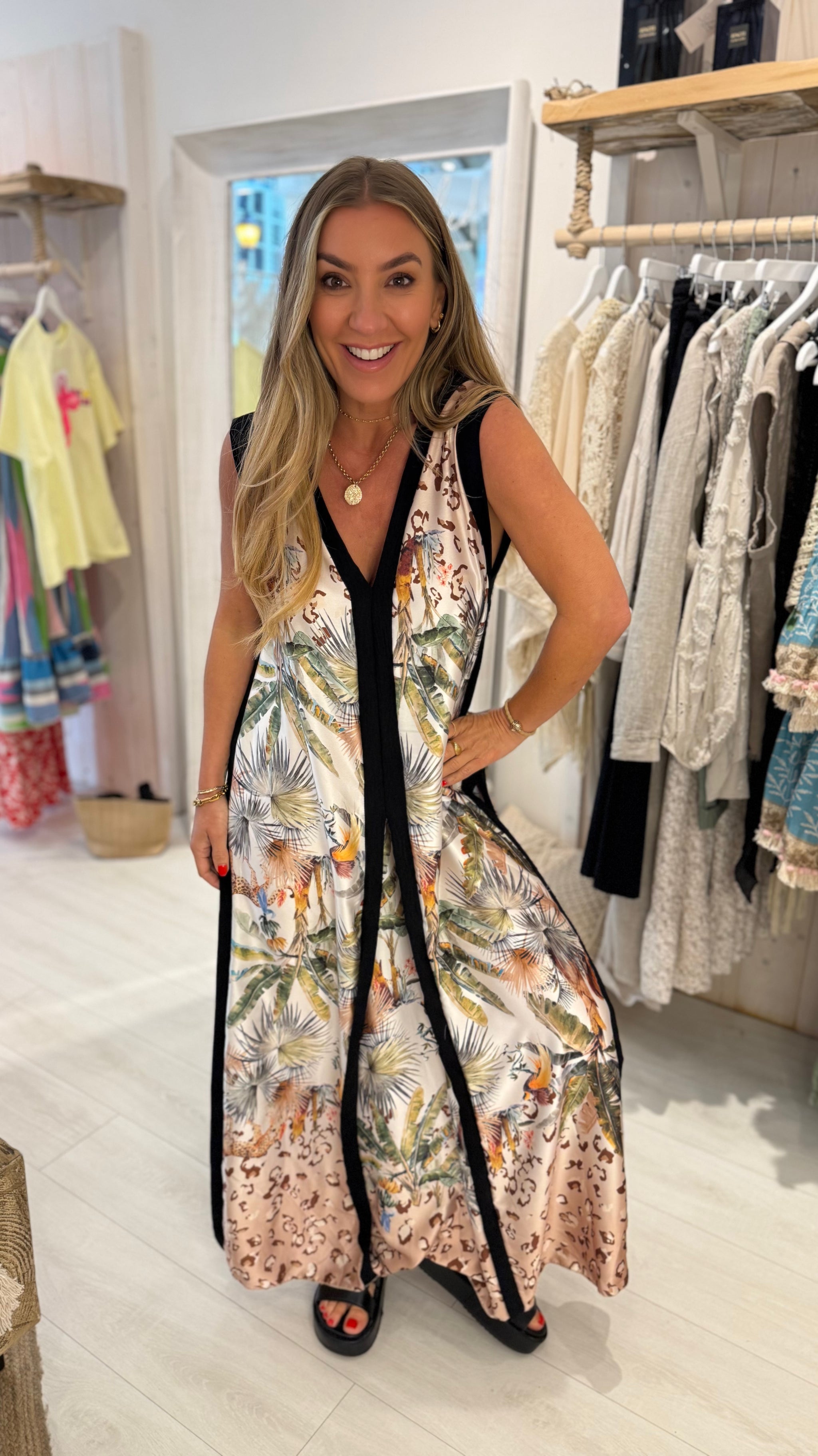 Afia Jungle Print Dress